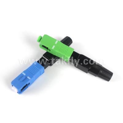 China SC APC UPC Ftth fttx fttb 50mm 60mm fiber optic fast connector quick connector for sale