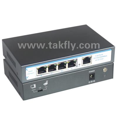 China Customized smart 4 port 10/100M fiber optical poe ethernet network switch for sale