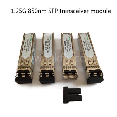 China Multi mode gigabit 1.25G 550m 850nm sfp optical tranceiver module for sale