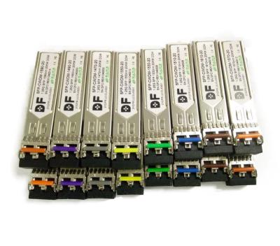 China 1.25G~10G 1270-1610nm sfp optical tranceiver DWDM sfp optical module 40-80km for sale