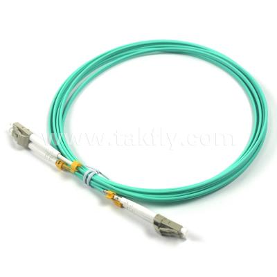 China Customized multi mode Om3 LC/UPC fiber optic patch cord simplex duplex patch cord for sale