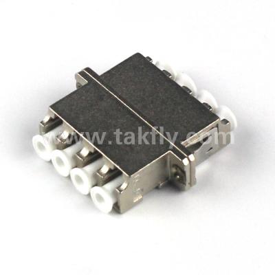 China LC UPC fiiber optic adapter quad metal LC fiber optic coupler for sale