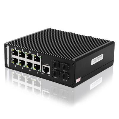 Cina Commutatore non gestito industriale di POE di gigabit di 8 porti commutatore di SFP di 4 gigabit in vendita