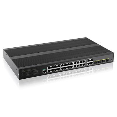 Cina 24 commutatori diretti industriali di POE di gigabit con il porto della scanalatura di 4 SFP in vendita