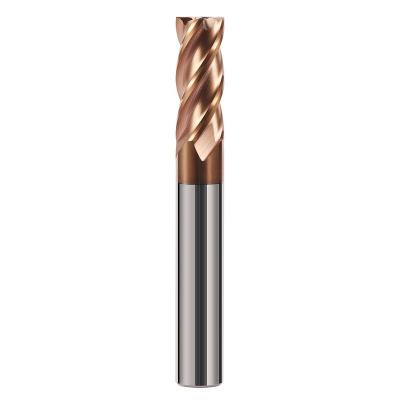 China Tungsten Steel Four-edge Milling Cutter with Nano-coating of Hard Alloy Flat Blade for CNC machining CNC Milling Tool for sale