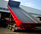 China Rollover dump semi-trailer Box type rollover dump trailer for sale