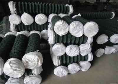 Woven Chain Link Fencing PVC Coated Iron Wire Mesh , 18#-7# Wire Dia