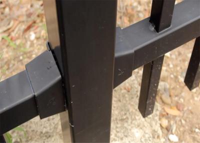 Australia Black Heavy Duty Tubular Steel Garrison Fence
