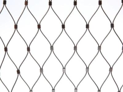China 304 316L high strength decorative hand-woven Stainless Steel Rope Wire Mesh ferrule cable Zoo Mesh for sale
