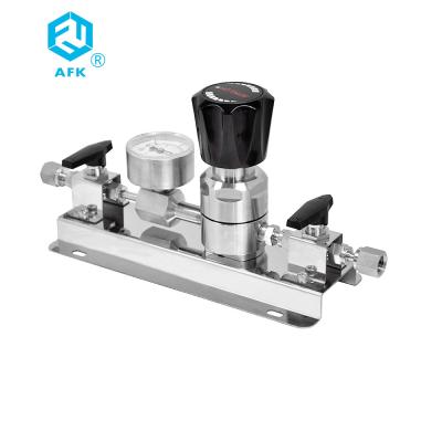 China WL400 High Pressure Changeover Manifold Nitrogen Gas Regulator Two Stage for sale