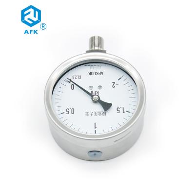 China Membraankast Roestvrijstalen manometer Lage druk voor argongas Te koop