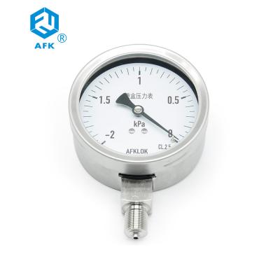 China Membraankast Roestvrijstalen manometer Lage druk voor argongas Te koop