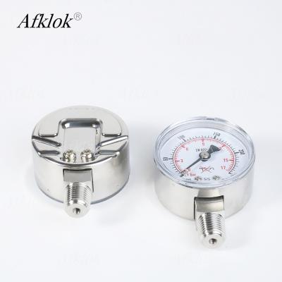 China Industrial Grade Pressure Gauges mbar for Environment Temperature -20- 80C Thread Type 1/4 for sale