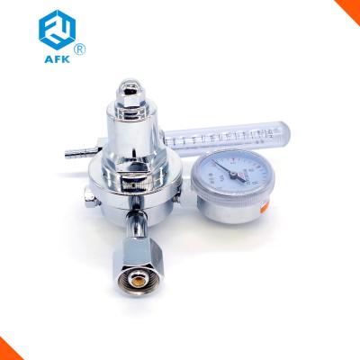 China Co2 Brass Pressure Regulator With Flow Meter Outlet Connection M16-1.5RH for sale