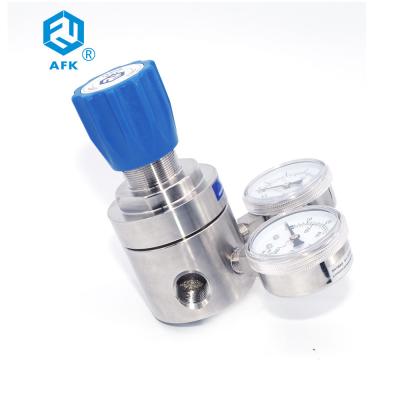 China high flow Ss single stage argon gas regulator with two gauges for sale