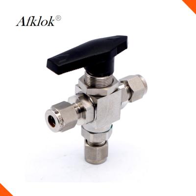 China Forged Stainless Steel High Pressure 3 Way Gas Control Ball Valve for sale