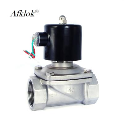 Cina Elettrovalvola a solenoide a 1,5 pollici chiusa normale dell'acqua di modo dell'acciaio inossidabile 2 in vendita