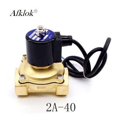 China Proof water Brass Normally Closed 220V AC 1-1/2