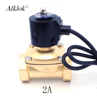 China Brass 10bar Direct Acting 2 inch Underwater Solenoid Valve 220AC for sale