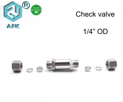 China 3000 Psi Air Compressor Check Valve One Way For Water Oil Gas Ferrule OD Threaded for sale