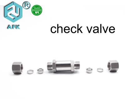 China 3000 Psi Air Compressor Check Valve One Way For Water Oil Gas Ferrule OD Threaded for sale