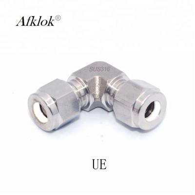 China Compression Tube Fittings SS316 Union Elbow Connector Pipe Fitting for sale