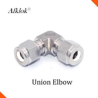 China SS316 1/4" Compression pex Equal Elbow natural gas pipe fitting for sale