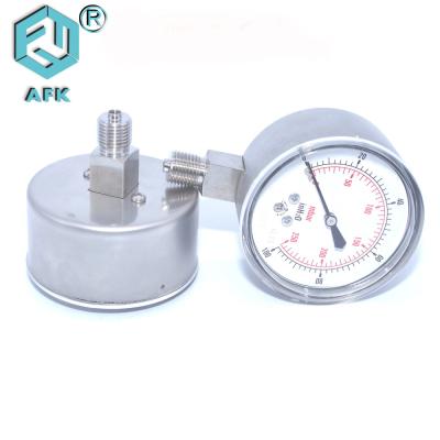 China Diameter Gas Cylinder Pressure Gauge 63mm Low Pressure All Stainless Steel for sale