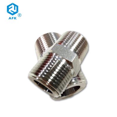 China Forged Hexagon SS316 Threaded Joint Gas Pipe Fittings Double Thread NPT for sale