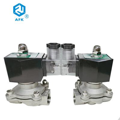 Cina Elettrovalvola a solenoide dell'acqua del filo del NPT della guarnizione di NBR DC24V normalmente chiuso in vendita