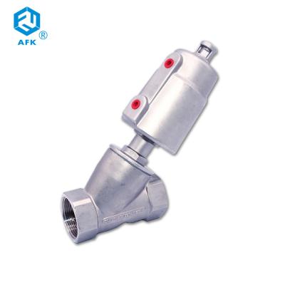 China 1.5 inch Stainless Steel Pneumatic Angle Valve Actuator Control Valve for sale