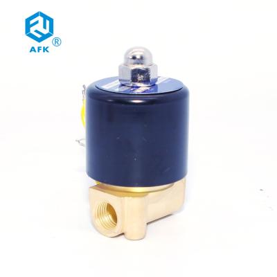 China AFK Brass Water Solenoid Valve Air Water 1/4 Inch Normal Open NPT Male for sale