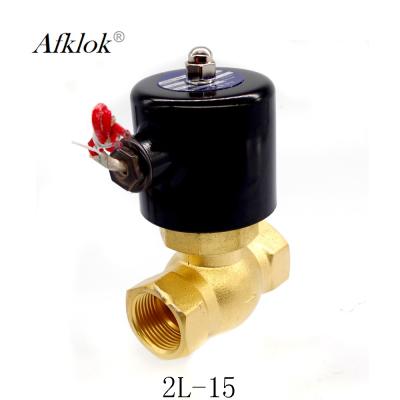China 26W Male AFK Brass Steam Solenoid Valve 220VAC High Pressure 1/2 Inch for sale