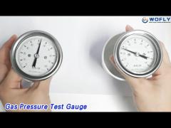 Industrial Gas Pressure Test Gauge Thermometer Axial Bimetal SS304