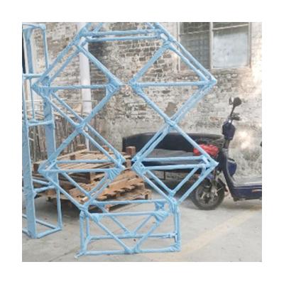 China WENDING Geometric Diamond Stacked Multi-Cell Wedding Display Rack – Modern Event Stand for sale