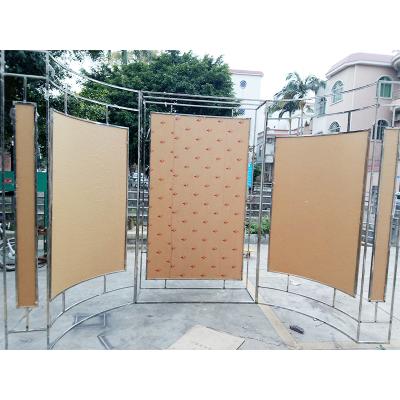 China WENDING Silver 5-Panel Arc Curved Backdrop Wall Frame Set – Wedding Stage Background for sale