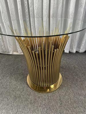 China WENDING Gold Radial Fountain Tube-Bundle Round Cake & Signing Table – Wheat Sheaf Pedestal for sale
