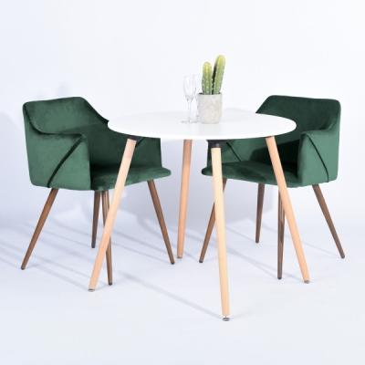 China 39f furniturer ALDRIDGE leisure dining chair for dining room with OAK metal legs and velvet uphols for sale
