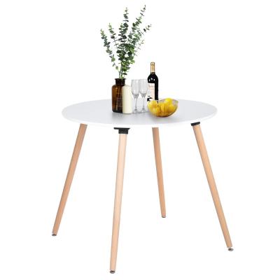 China Mid Century 80cm Space Saving Round Modern Kitchen Coffee Dining Table for Small Space Dining Room for sale
