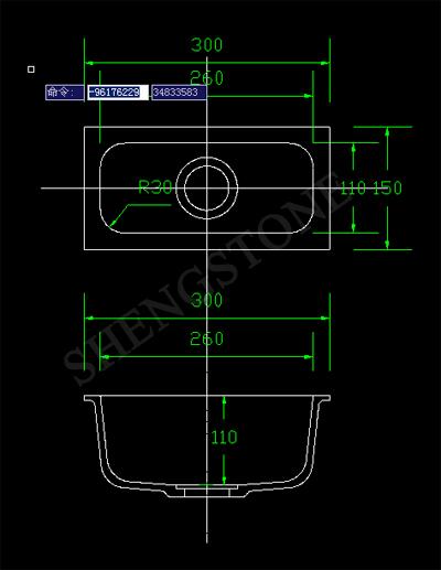 DIMENSIONE DEL LAVANDINO DELLA TAZZA DELL'EPOSSIRESINA