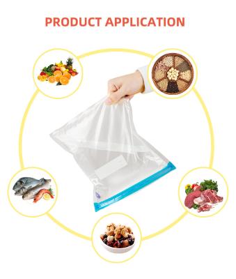 中国 Vacuum Food Storage Bag Plastic Transparent Embossing Vacuum Ziplock Bag 販売のため