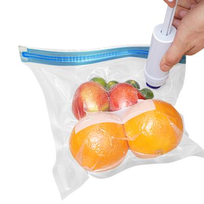 Cina BPA Free Food Vacuum Bag Reusable Plastic  With Air Valve  For Kitchen Food Storage in vendita