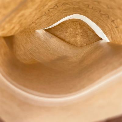 Cina Kraft Paper Ziplock Bottom Stand Up Mylar Bag With Clear Window in vendita