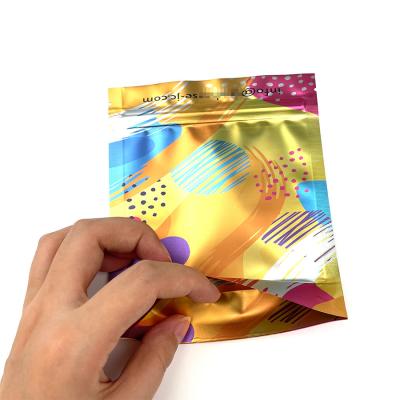 Cina Laser Holography Resealable Colored Mylar Bags With Foils For Food Packaging in vendita