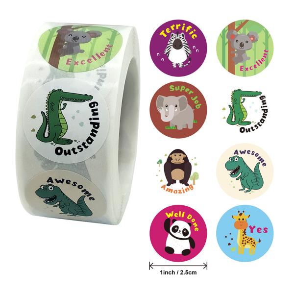 Quality Customized Mini Small Sticker Roll Logo Packing Label Thermal Stickers Labels for sale