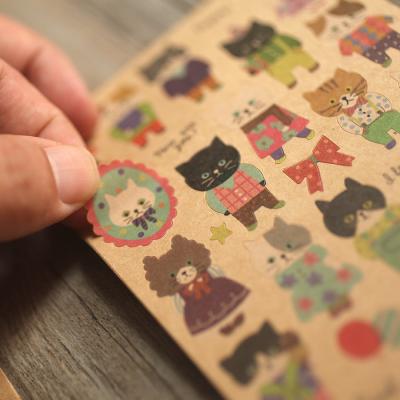 Cina Hot Sale Custom Shaped Animal Printing Desig Paper Sticker Sheet in vendita