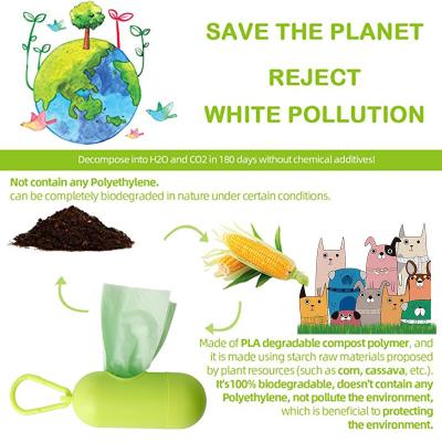 Cina Biodegradable Certificated Scented Compostable Pet Dog Cat Trash Bag With Dispenser in vendita