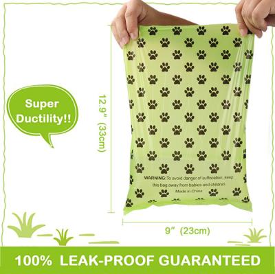 Cina Compostable Biodegradable Plastic Bag Corn Starch For Pet Trash With Dispenser in vendita