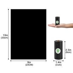 Cina Black Biodegradable Plastic Bag Cornstarch Based Scented For Pet Waste Dog Poop With Dispenser in vendita