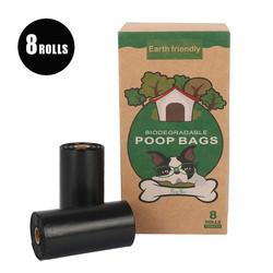 Cina Black Biodegradable Plastic Bag Cornstarch Based Scented For Pet Waste Dog Poop With Dispenser in vendita